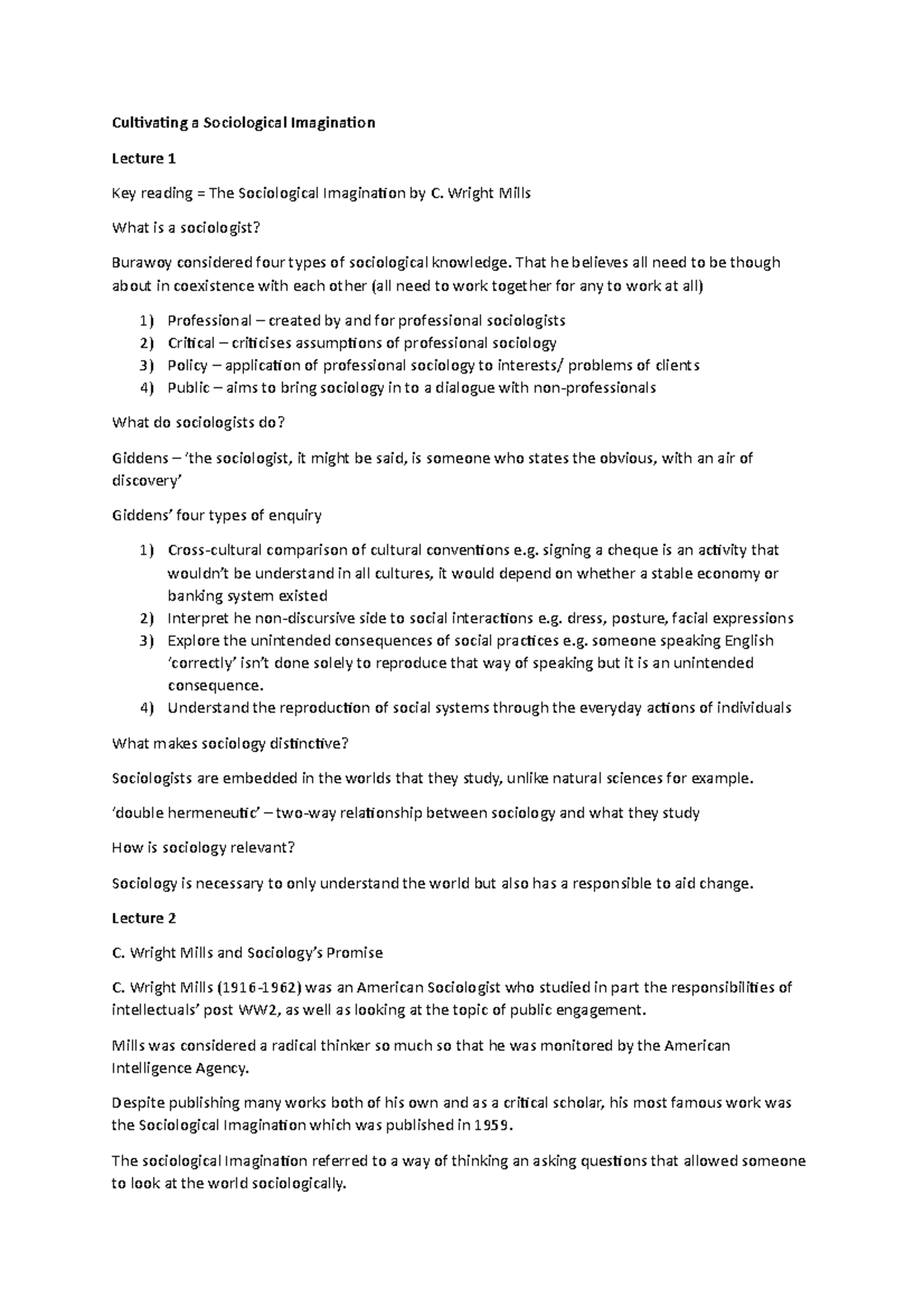 Introduction to cultivating a sociological imagination - Cultivating a ...