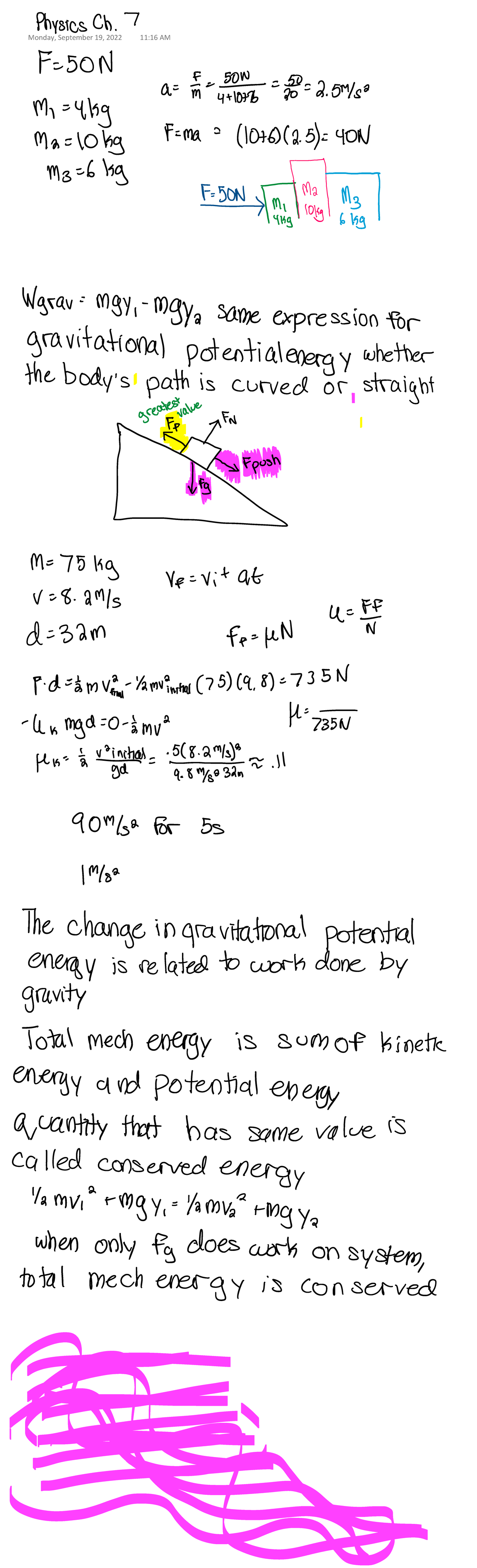 Physics Ch. 5+6 - PH 105 - Monday, September 19, 2022 11:16 AM - Studocu