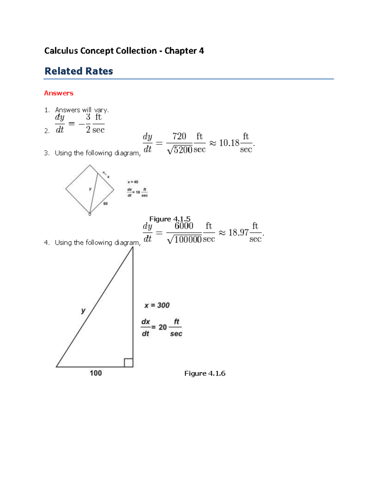 CC Calculus Chapter 4 Answers - Calculus Concept Collection - Chapter 4 ...