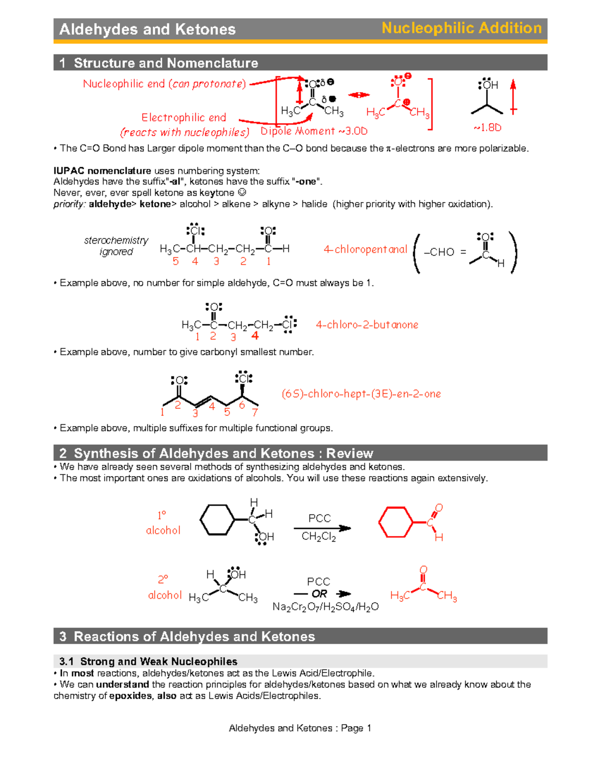 Aldehydes and Ketones - IUPAC nomenclature uses numbering system ...