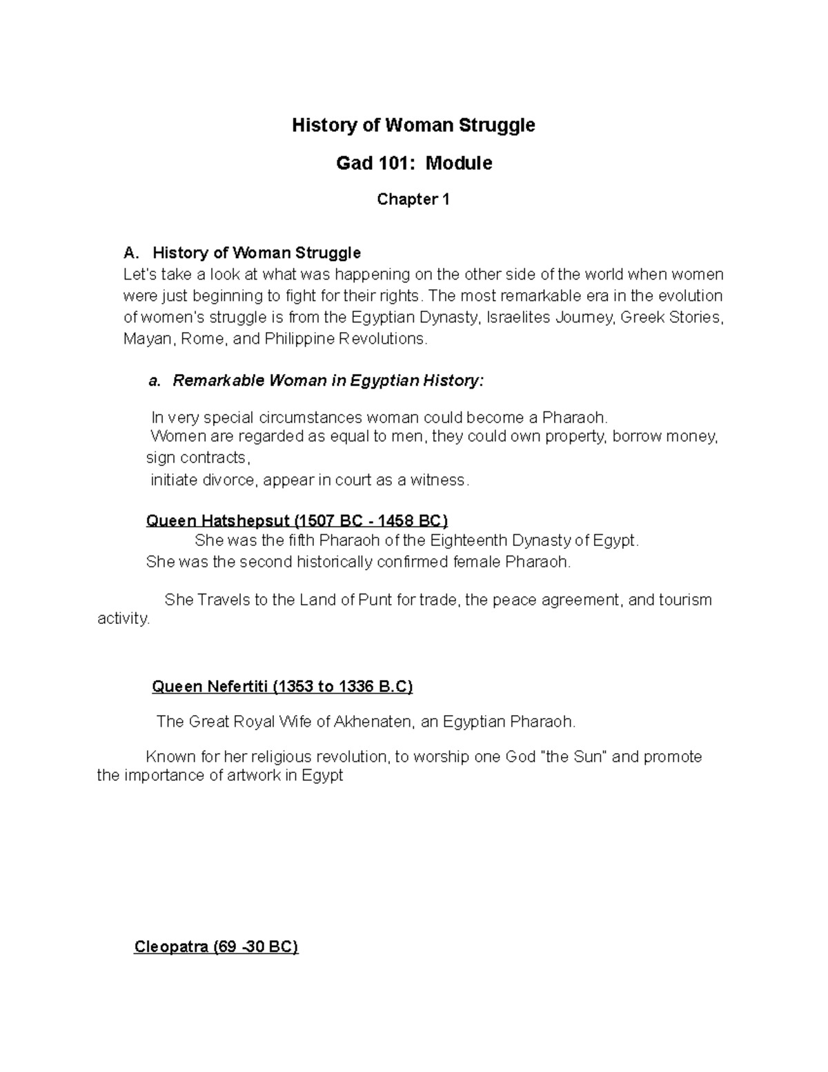 History of Woman Struggle - History of Woman Struggle Let’s take a look ...