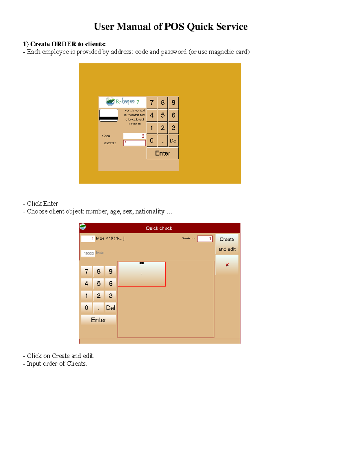 POS Terminal quick service - Eng - User Manual of POS Quick Service ...
