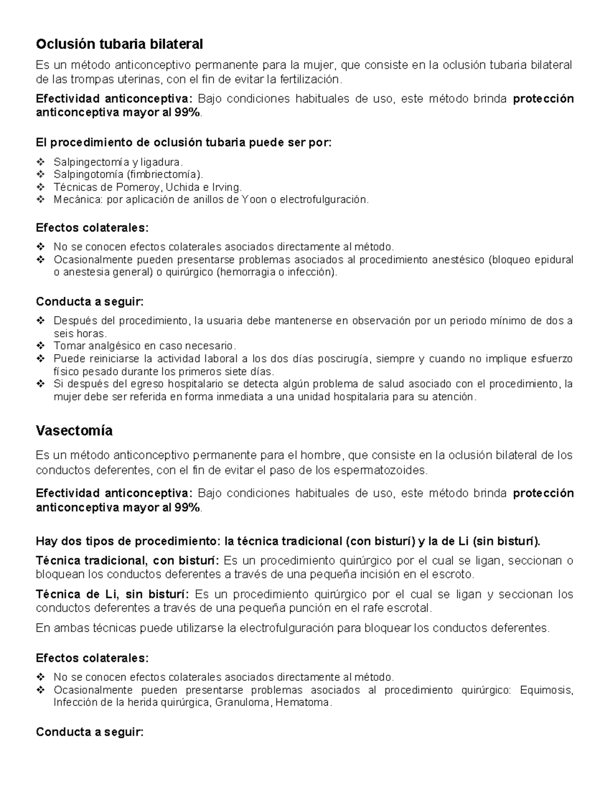 Anticonceptivos Definitivos - Oclusión tubaria bilateral Es un método ...