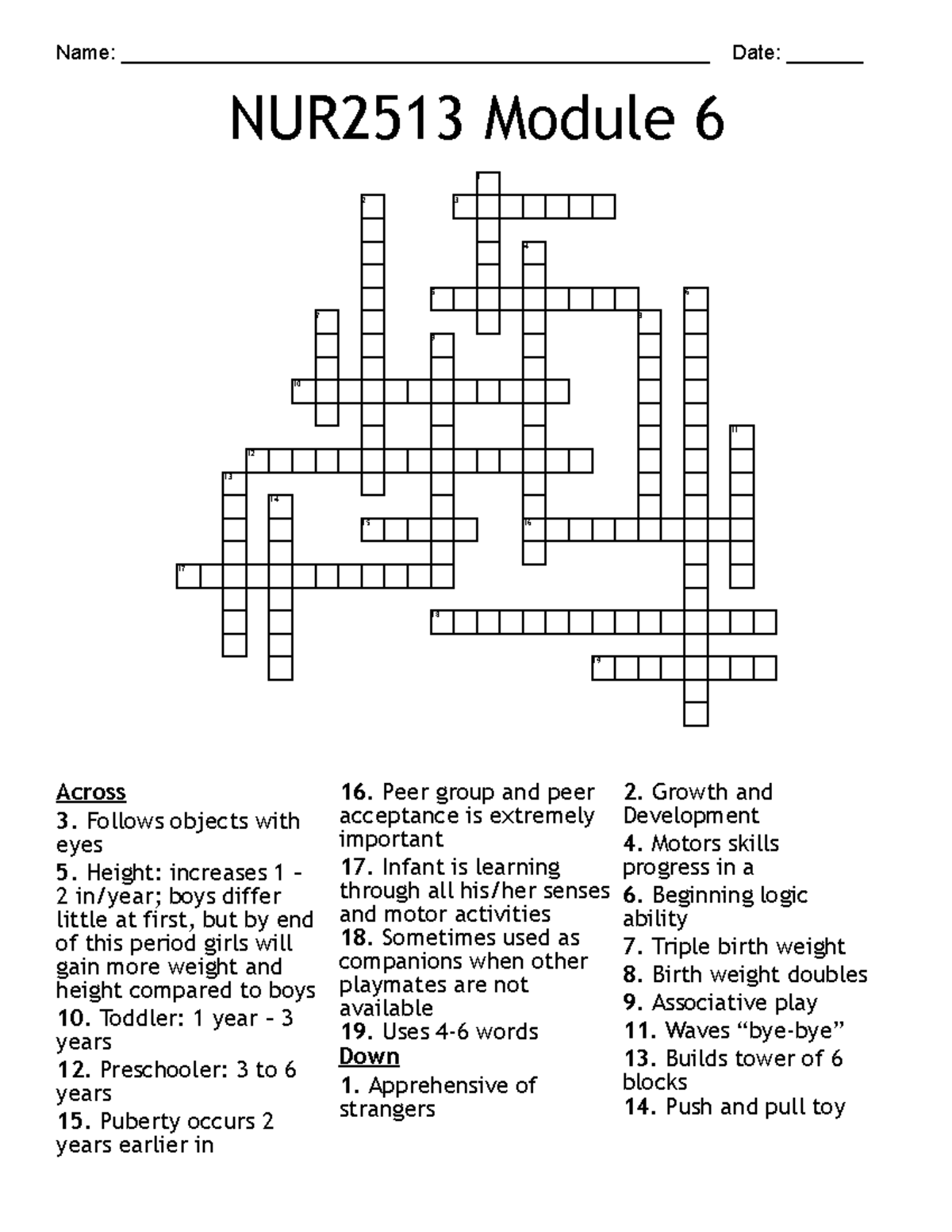 NUR2513 Module 6 - match - Name ...