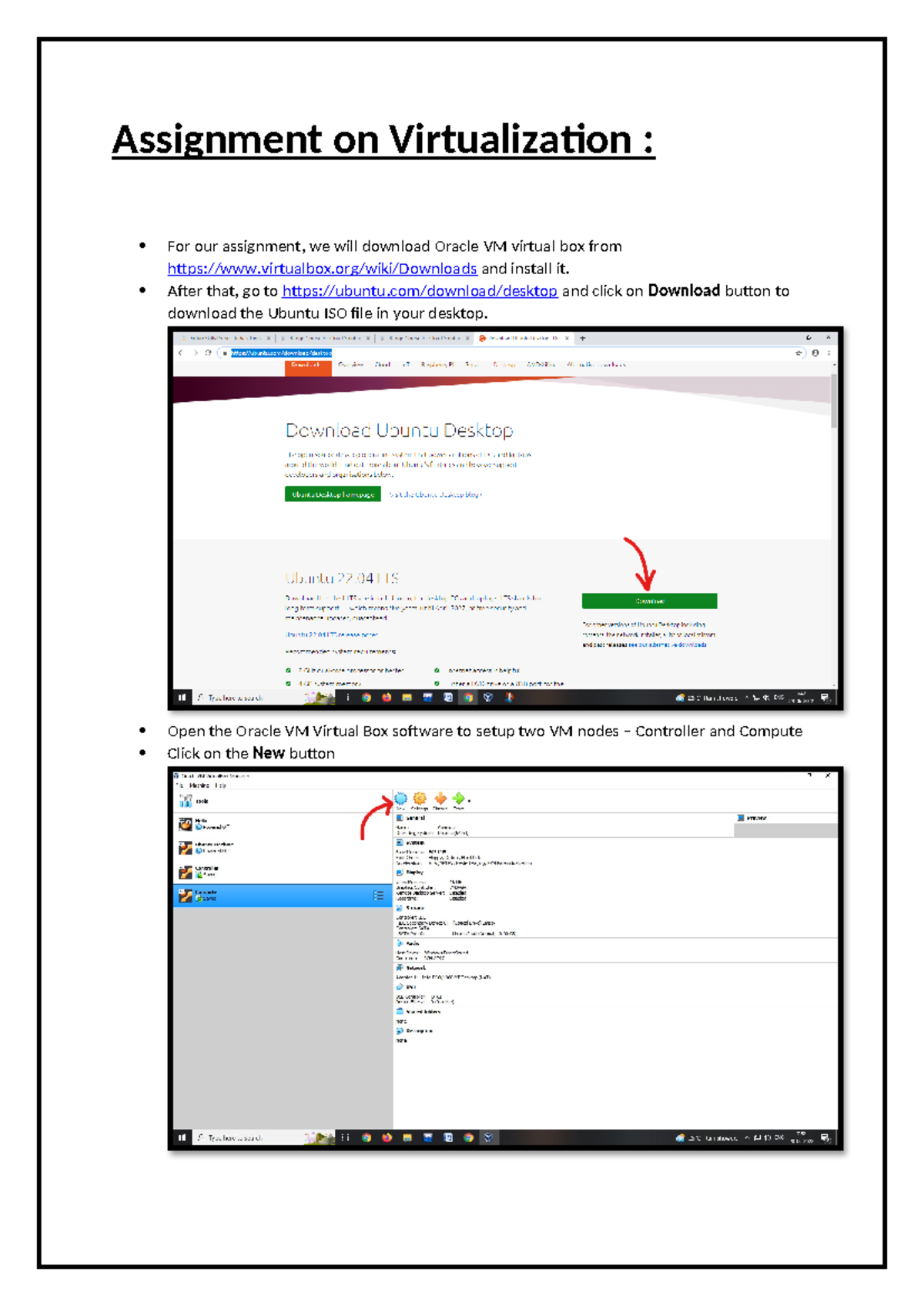 Assignment on Virtualization - After that, go to ubuntu/download/desktop and click on Download ...
