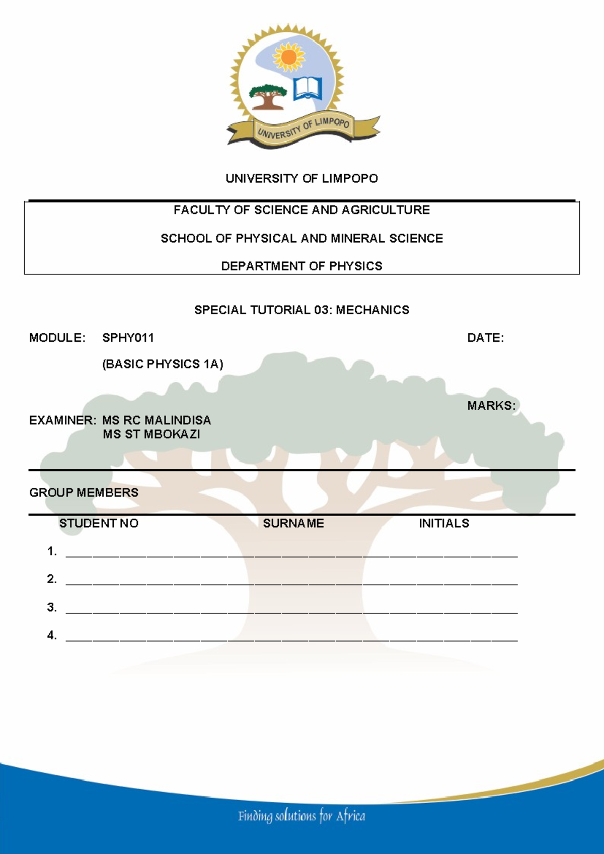 Special Tutorial 3 - is just an activity to practice with - UNIVERSITY ...
