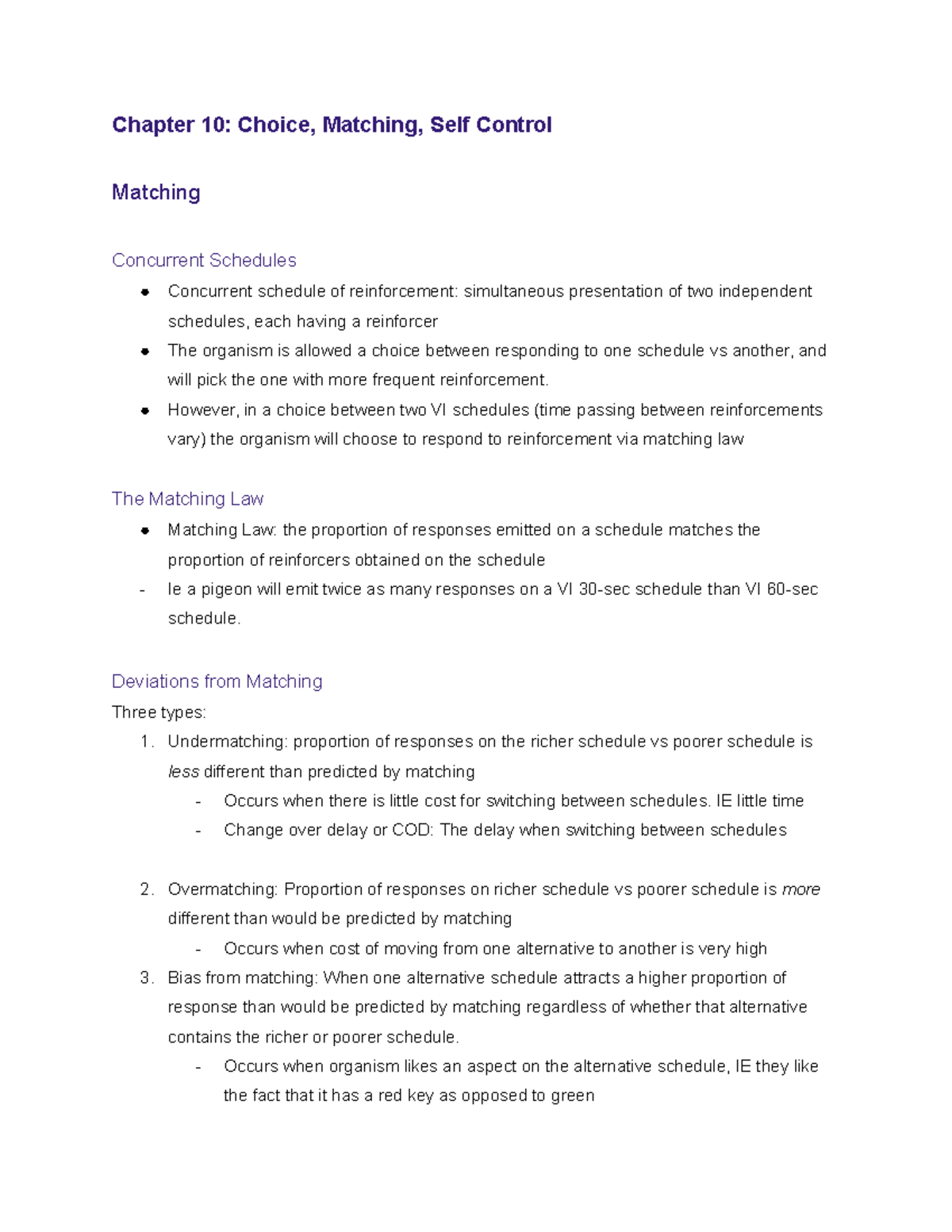 Chapter 10 + 11 - behavioural psychology notes Russ - Chapter 10 ...
