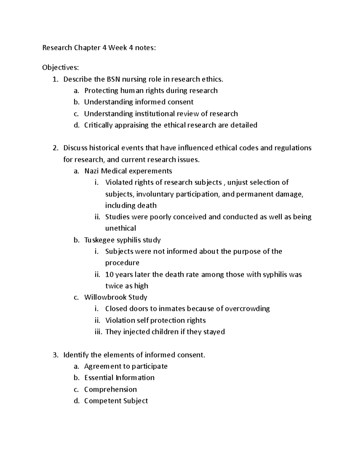 Research Chapter 4 Week 4 notes - Research Chapter 4 Week 4 notes ...
