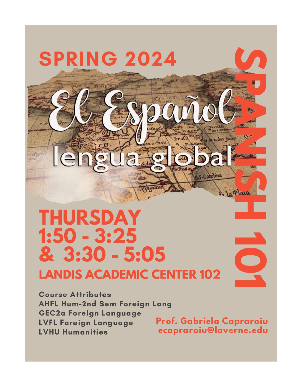 S2024 Span 101 Part 1 First Section Syllabus - Spanish 101 Elementary ...