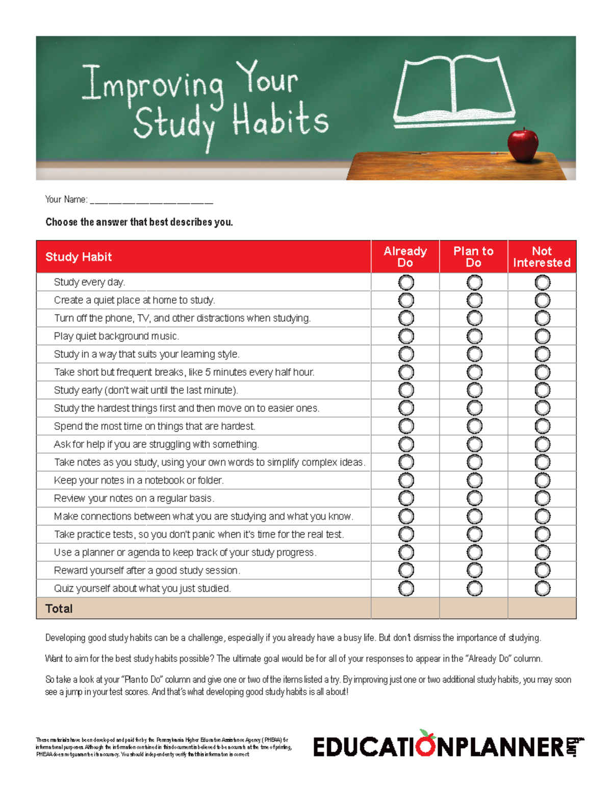 Improving-study-habits - These materials have been developed and paid ...