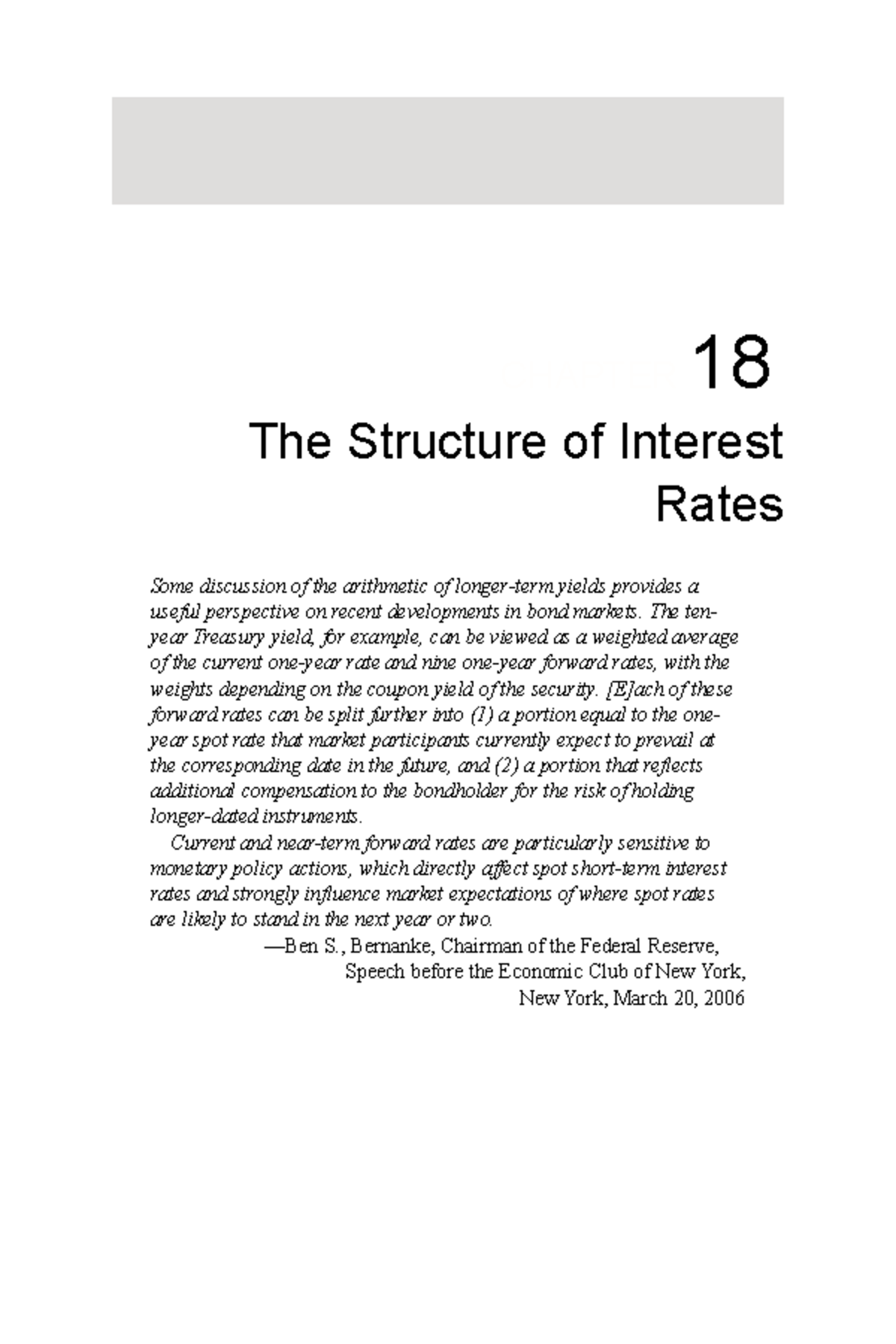 The Structure of Interest Rates - CHAPTER 18 The Structure of Interest ...