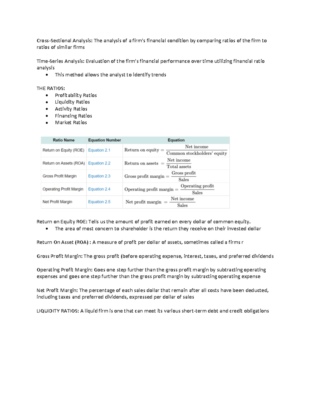 Chapter-2 ( Financial AND Ratio Analysis) - Cross-Sectional Analysis ...