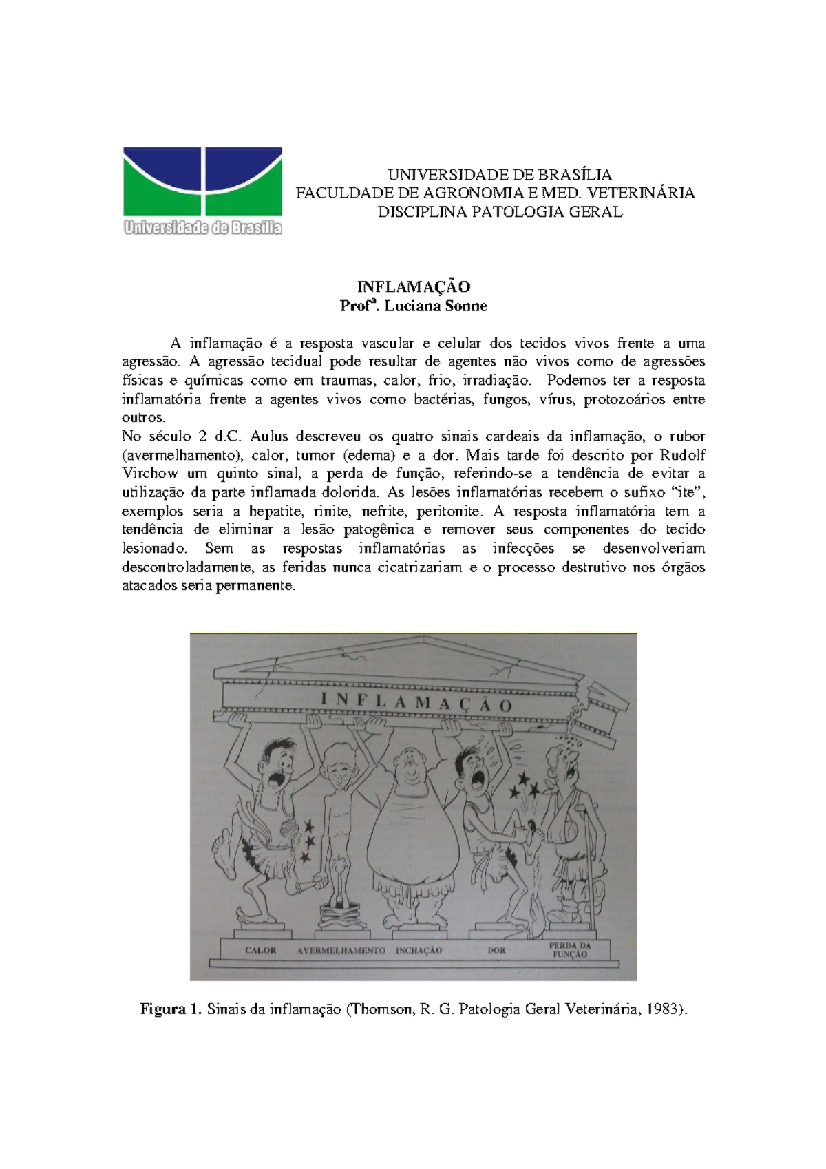 Apostila%20Inflama%C3%A7%C3%A3o - UNIVERSIDADE DE BRASÍLIA FACULDADE DE ...