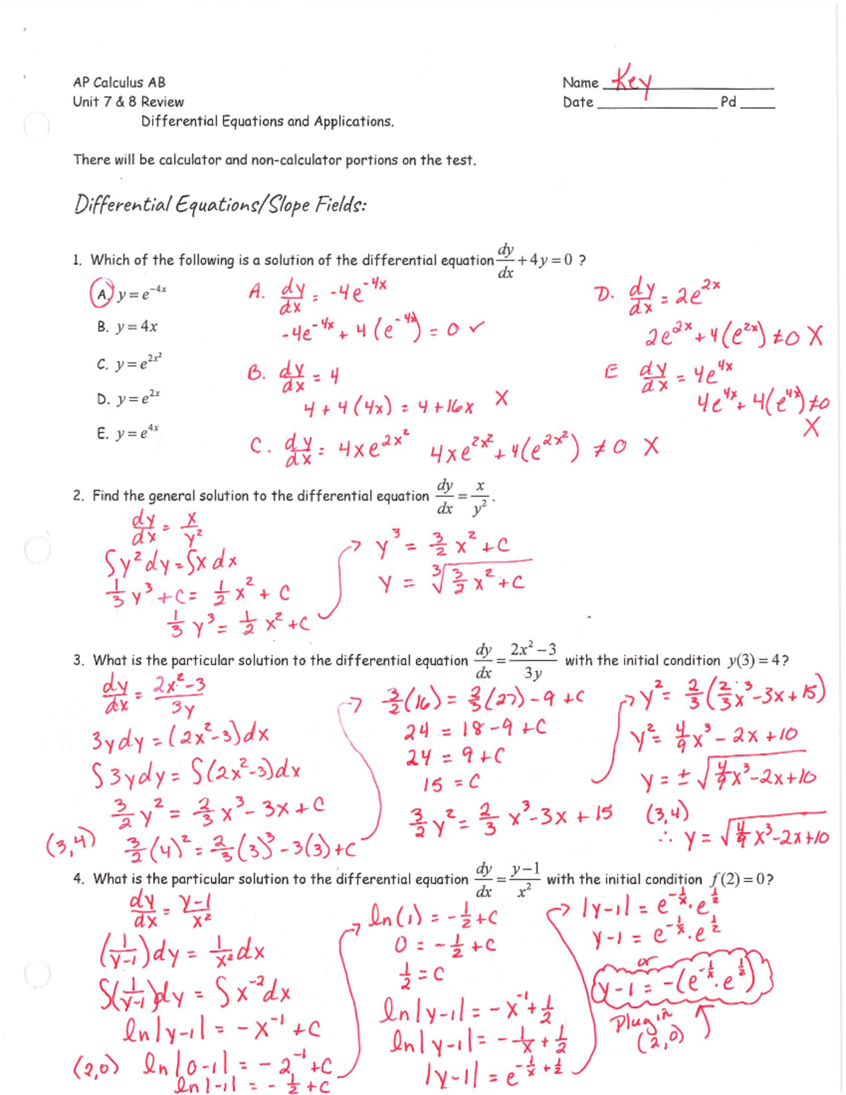 Unit 7 8 Review key 23-24 - Studocu