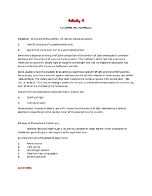 Activity no. 2.1 Mitosis and Meiosis - Medical Technology - UZ - Studocu