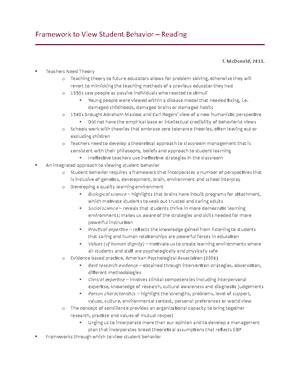 A Positive Learning Framework for Classroom Management – Reading ...