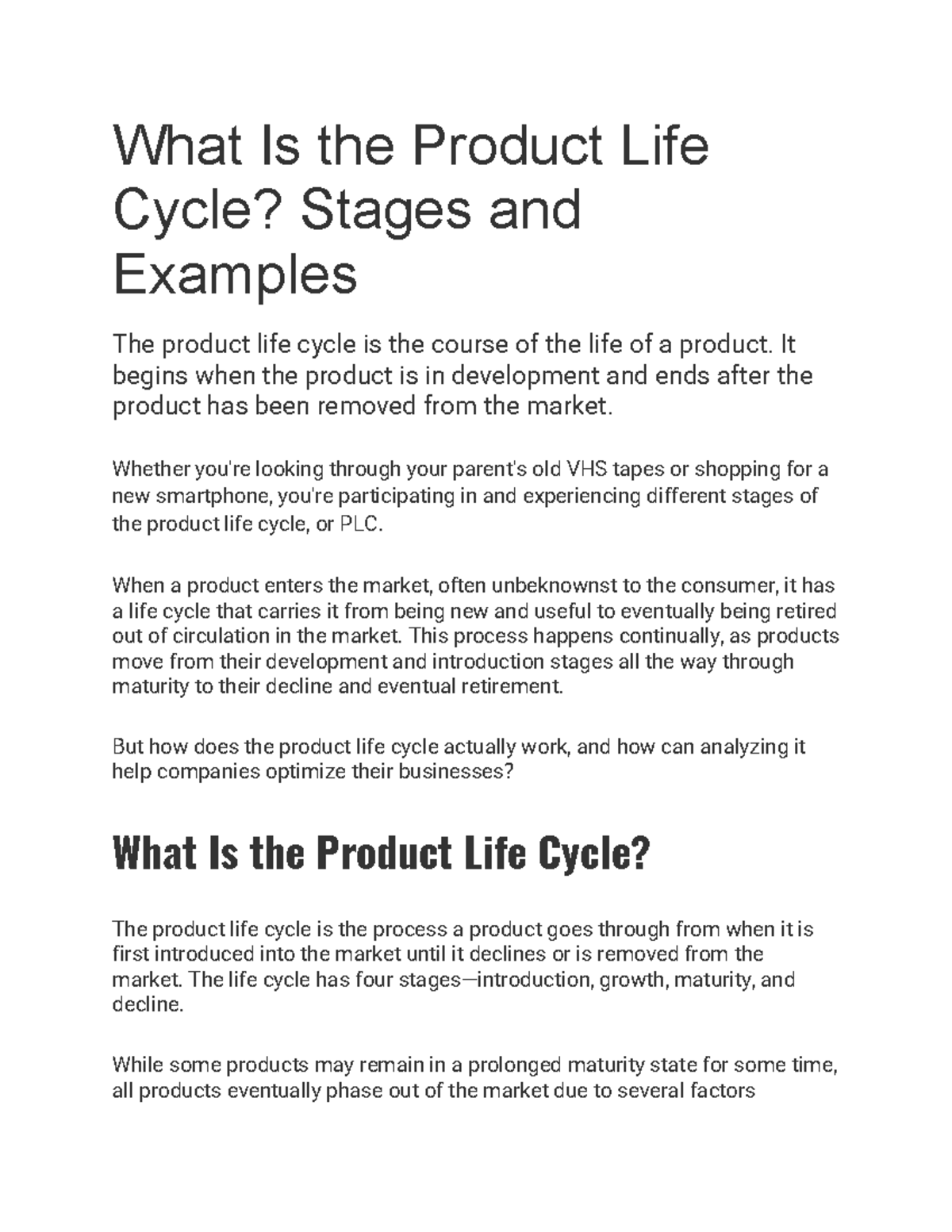 Product life cycle - Lecture notes 1 - What Is the Product Life Cycle ...