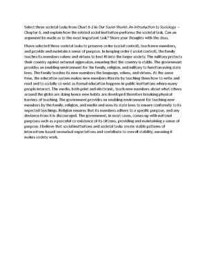 Topic 3 DQ 1 - Participation - Using the three major sociological ...