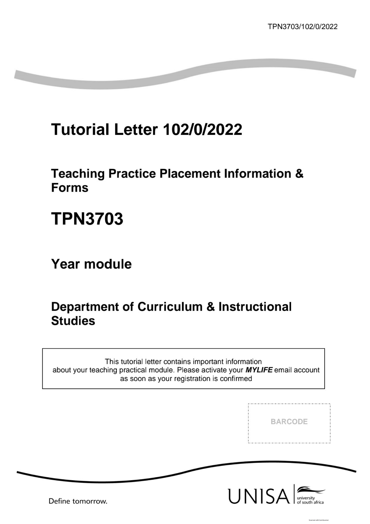 TPN3703 TUT 102 - No description - Tps3703 - Studocu
