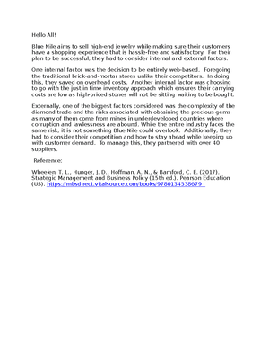 MGT 320 2-2 Final Project Milestone ONE - Company Overview - Lindsey Helmick 2-2 Final Project ...