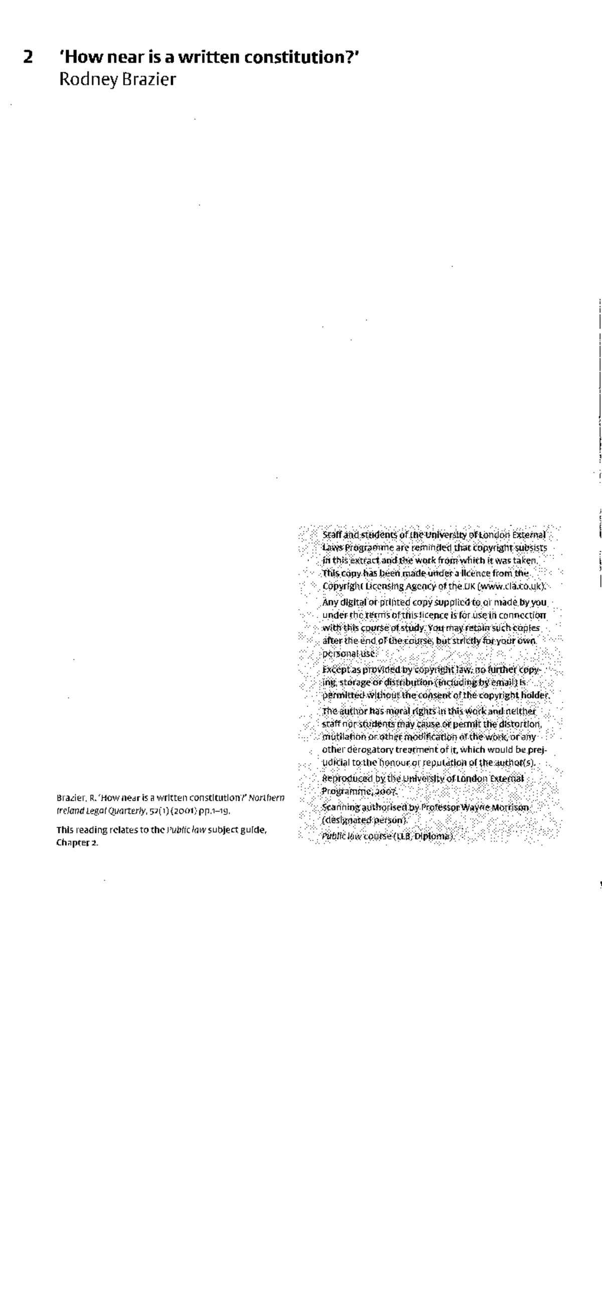 2nd Chapter (Study Pack Public Law) - 2 near is a written Rodney ...