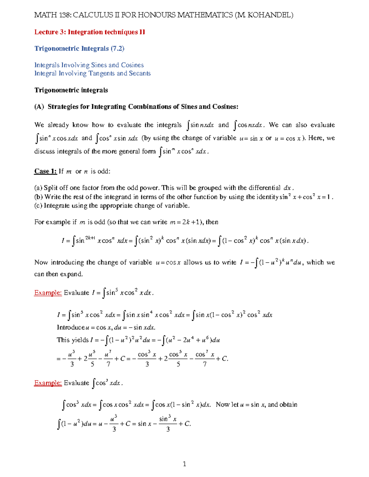 Math138-Lecture 3 - waterloo - MATH 138: CALCULUS II FOR HONOURS ...