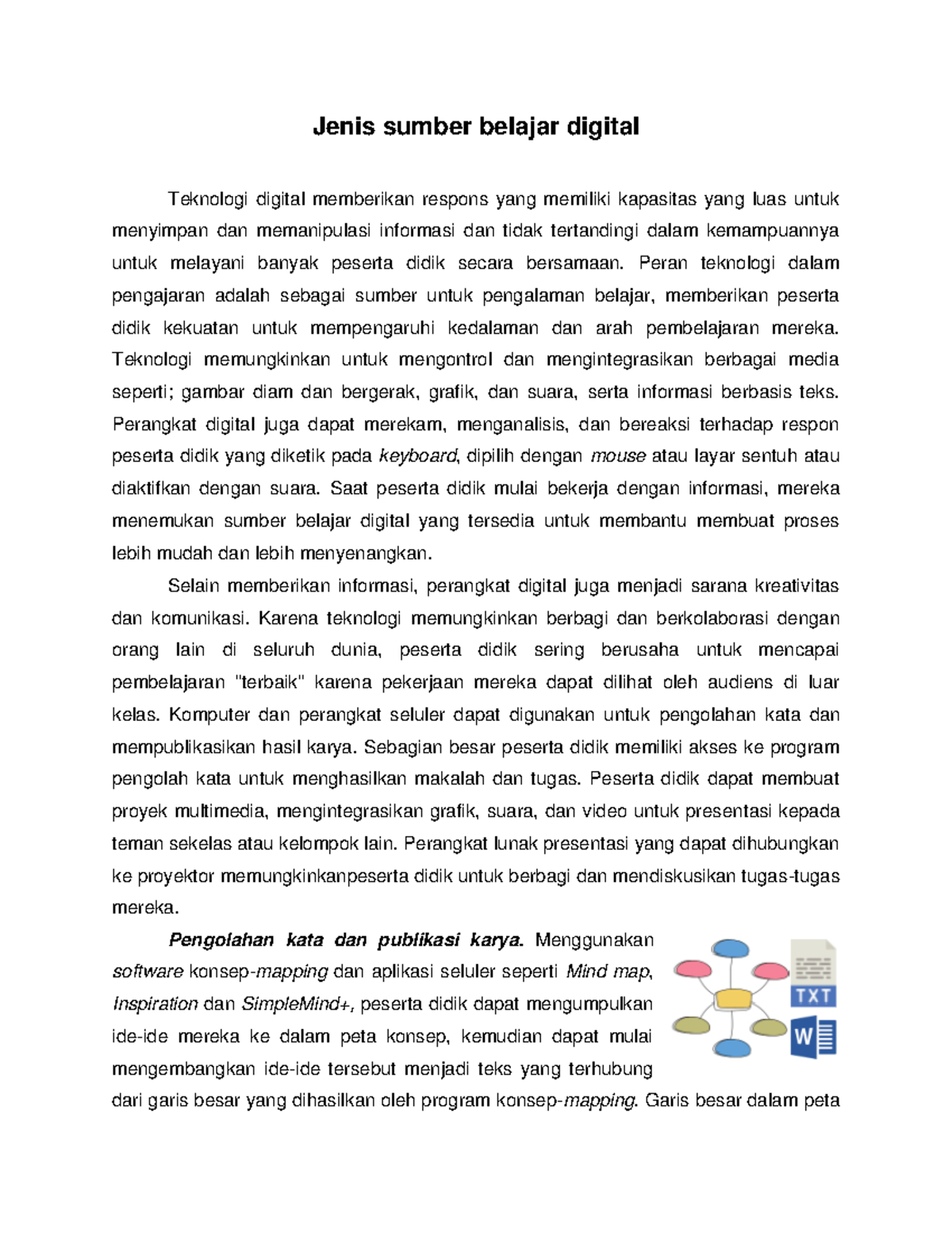 B.4. Jenis sumber belajar digital - Jenis sumber belajar digital Teknologi digital memberikan ...