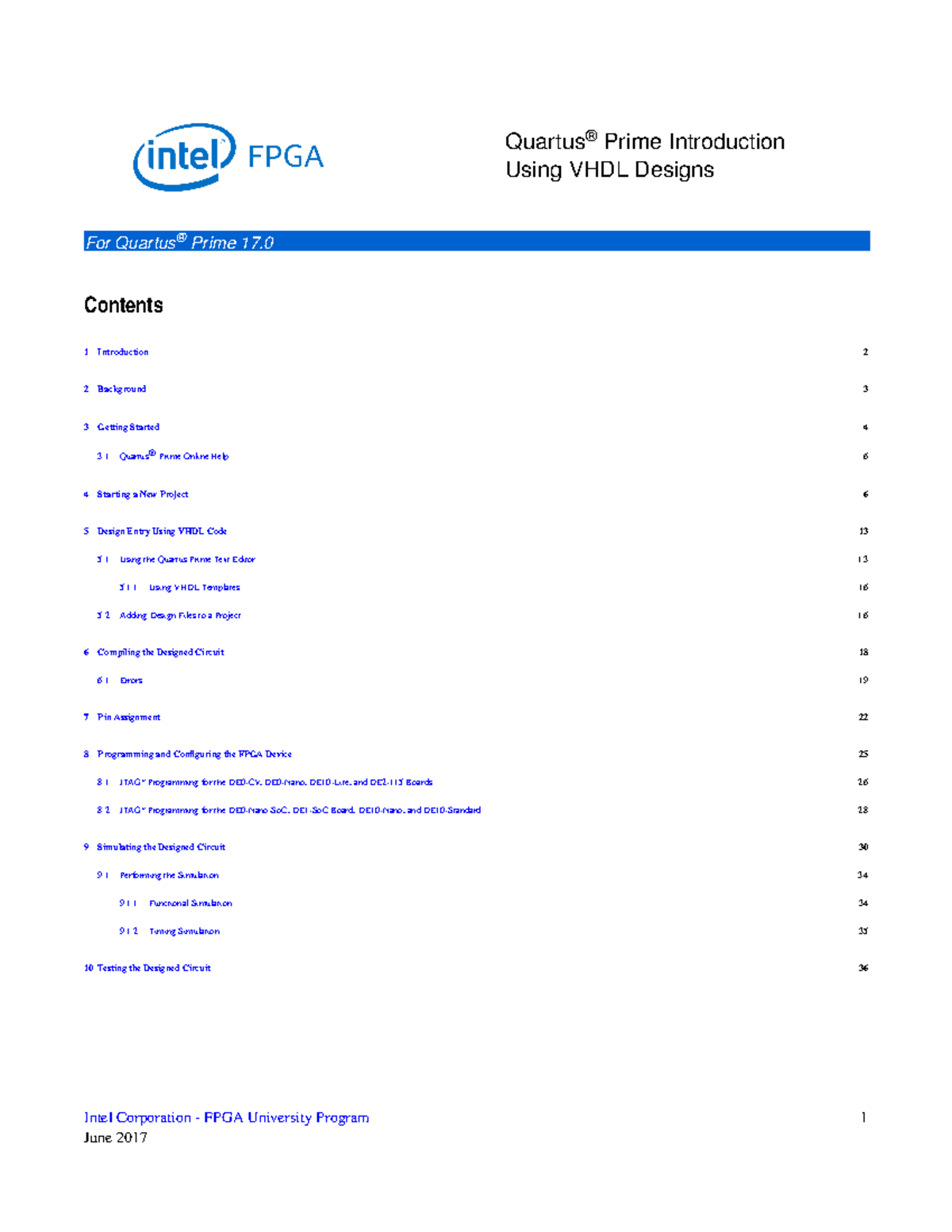 Introduction to Quartus Prime - Quartus® Prime Introduction For Quartus® Prime 17. Using VHDL ...