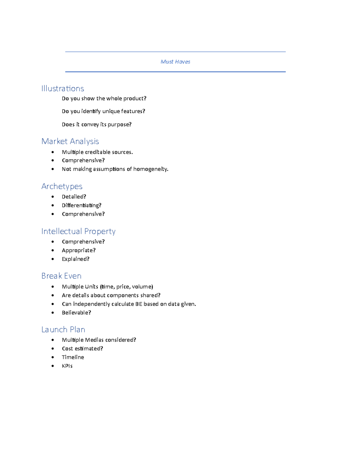 Milestone three hints - Must Haves IllustraƟons Do you show the whole ...