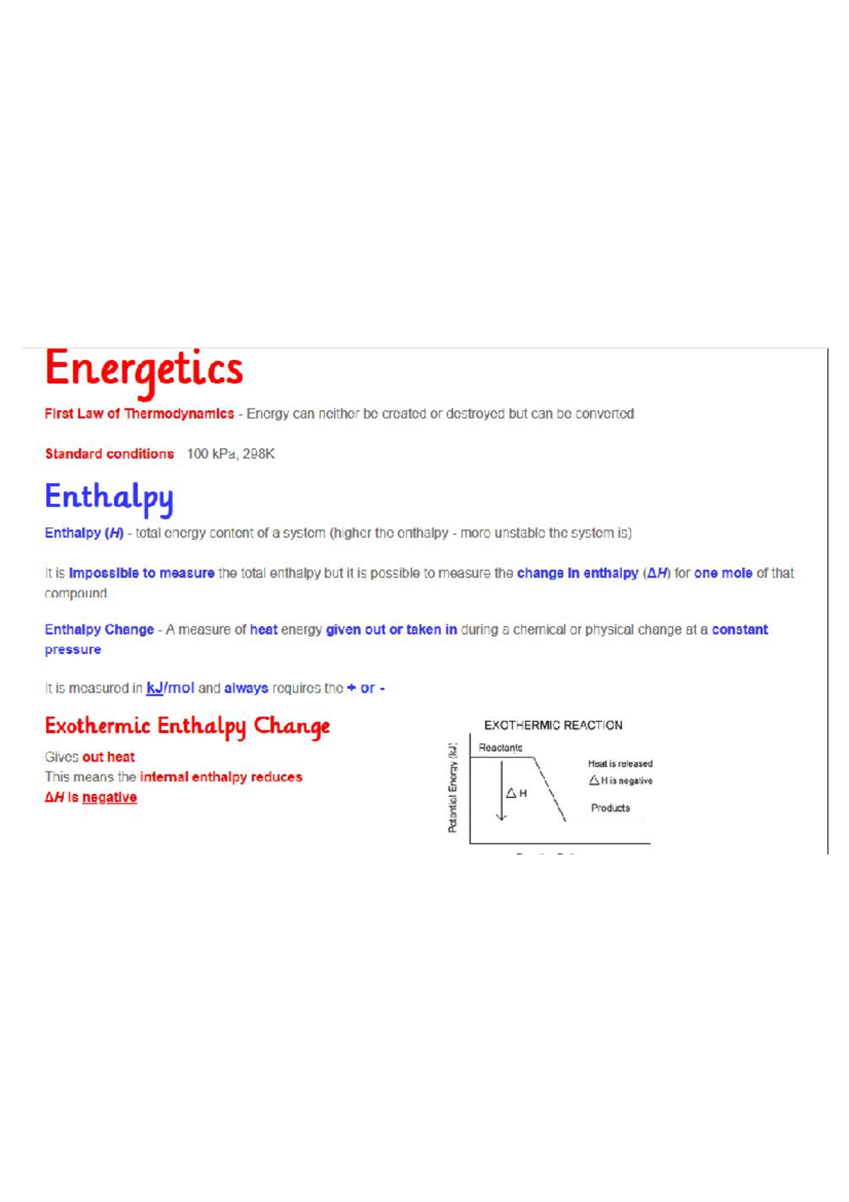 Energetics - chemistry - Studocu