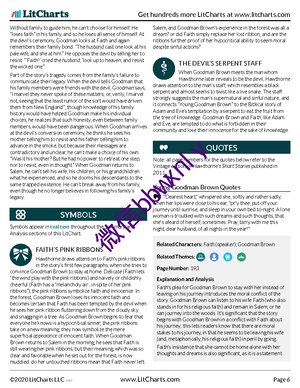 Young-Goodman-Brown-Lit Chart 14 - Page Number: 205 Explanation and ...