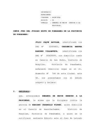 Escrito Apersonamiento Reyna Garay Hualla 2023 - Expediente : 00108 ...