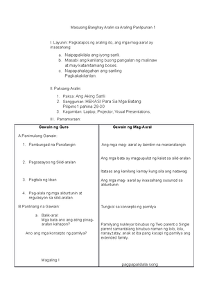 Action PLAN IN SNED - Template for sned report - Republic of the ...