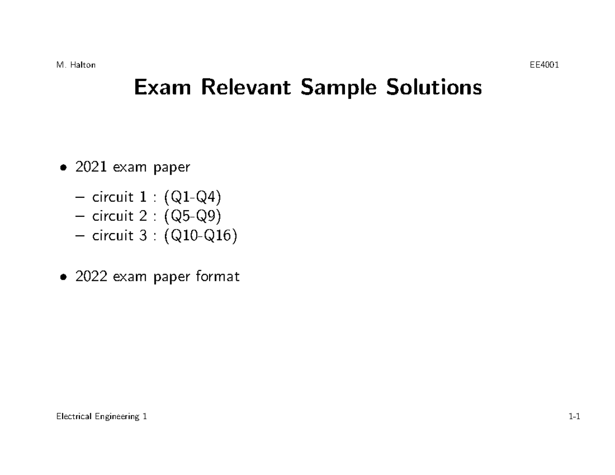 Exam Relevant Sample Solutions - Exam Relevant Sample Solutions 2021 ...