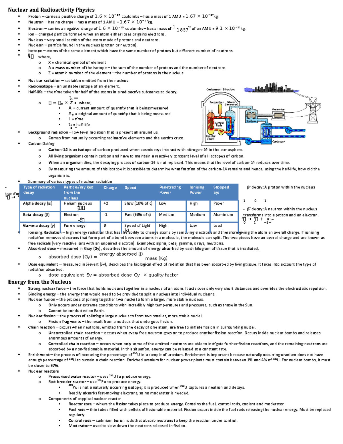 Physics ATAR - Nuclear Physics notes (year 11) - Studocu