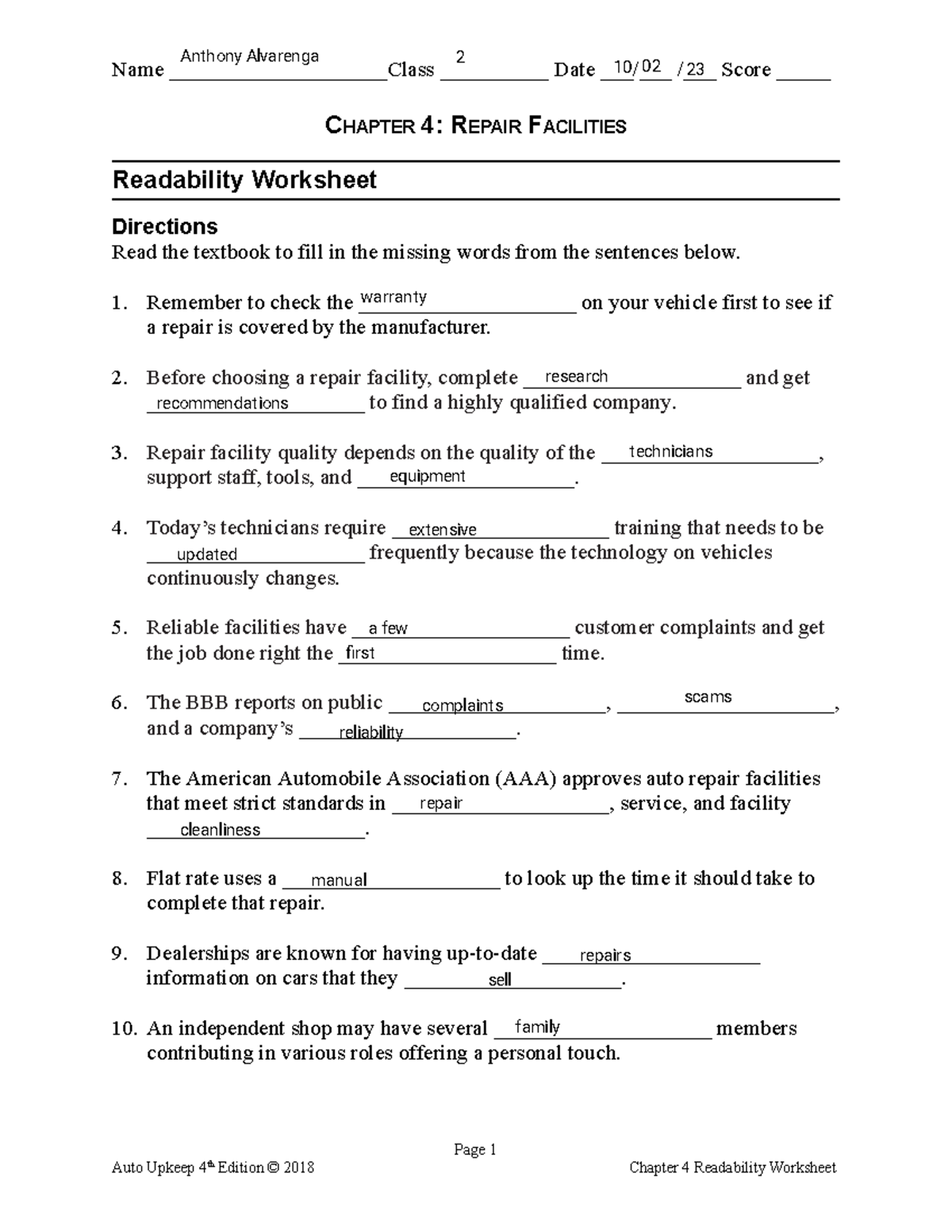 Anthony Alvarenga - Chapter 04 - Readability Worksheet - Name ...