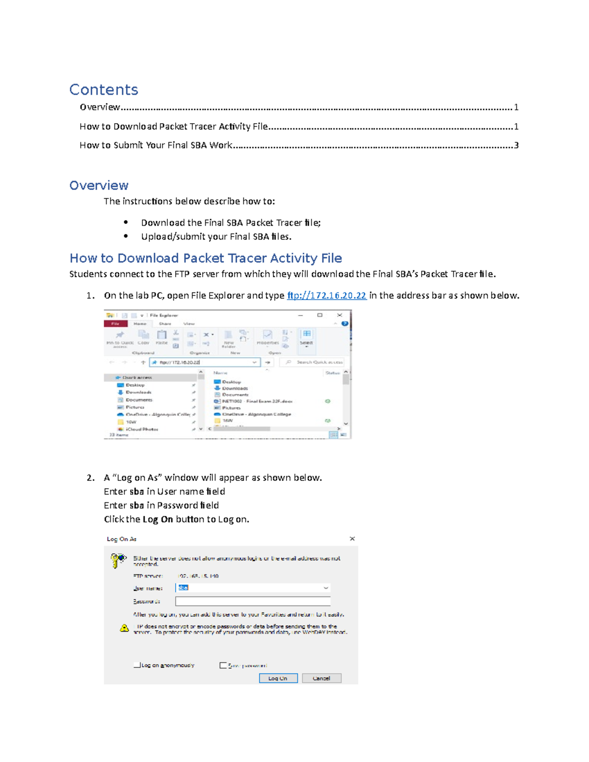 SBA File upload and download - Contents - Studocu