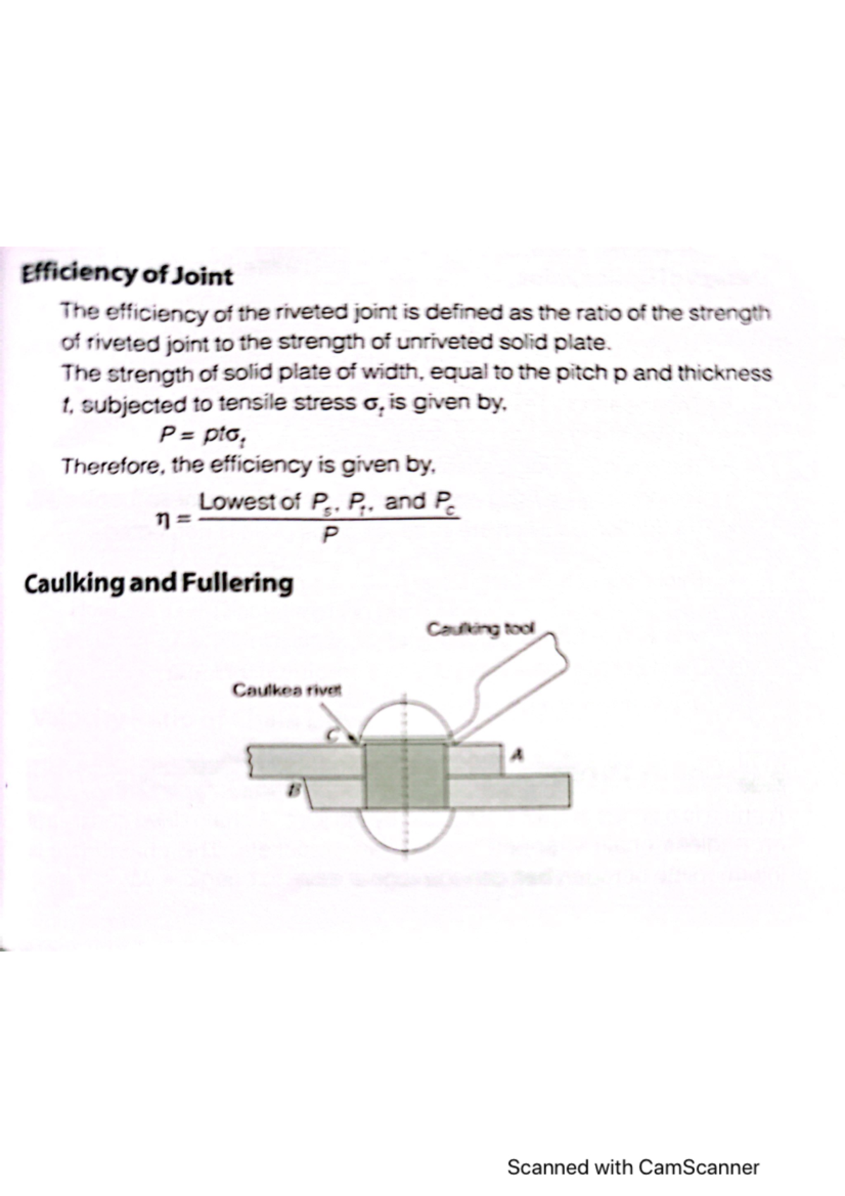 MD Theory - 7 - Important - ME 495A - Efficiency of Joint The ...