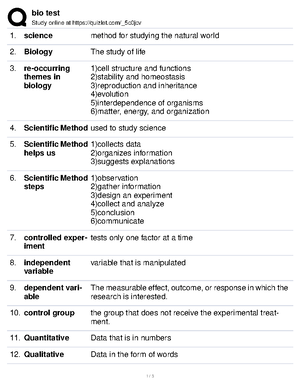 Nov. 12 Assignment Bio - Tutorial, diagram, answers - BIOL 161 - Studocu