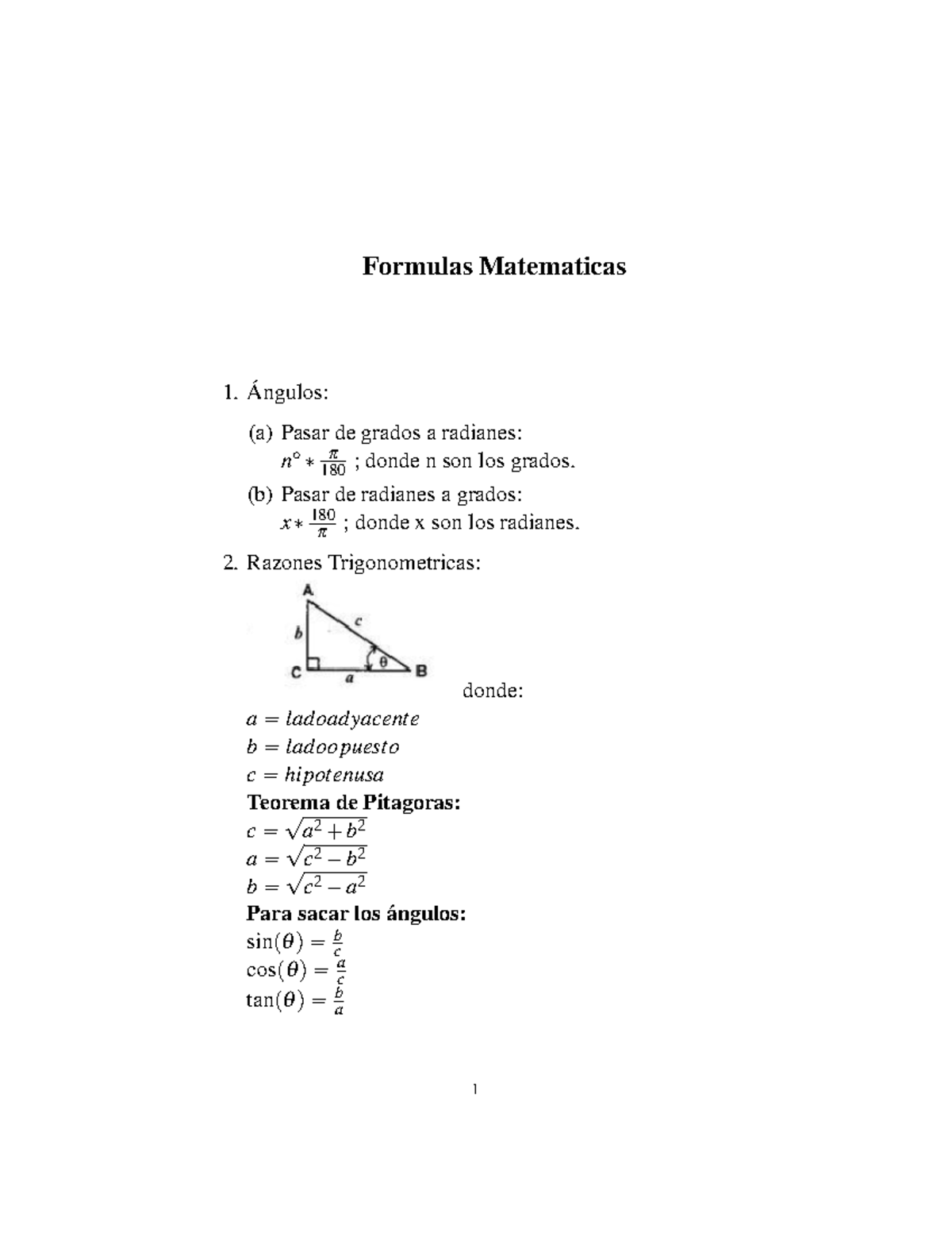Formulas Matematicas - Fórmulas de matemáticas - Formulas Matematicas ...