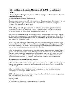 Human Resource Management 9th Edition Noe Solutions Manual - HRM ...