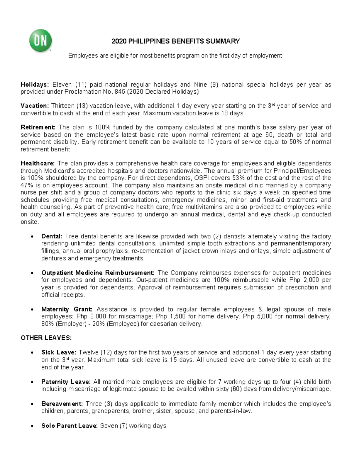 Benefits Summary Philippines 20 20 PHILIPPINES BENEFITS SUMMARY benefits-summary-philippines-20-20-philippines-benefits-summary