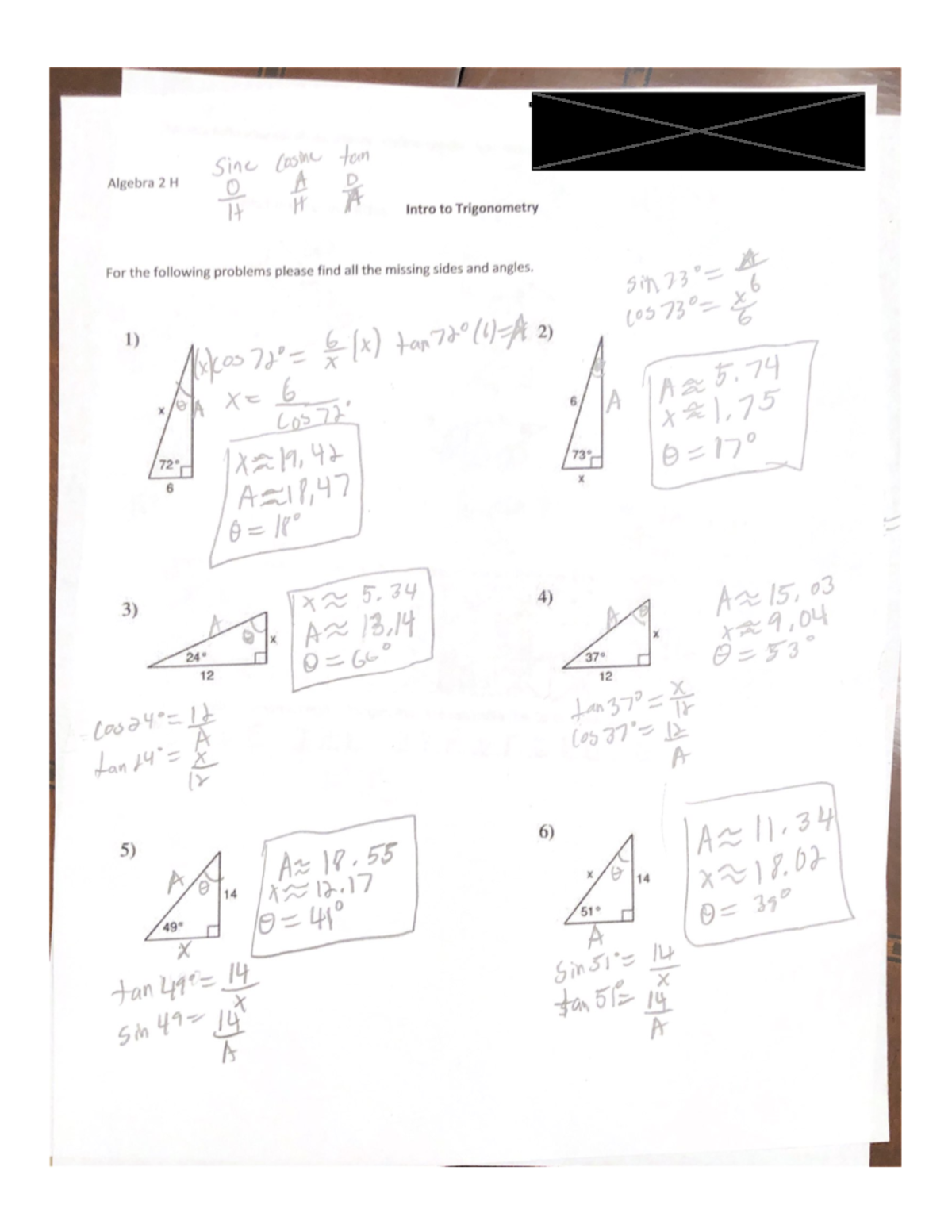 Intro to Trig HW - trig - MAT-154 - Studocu