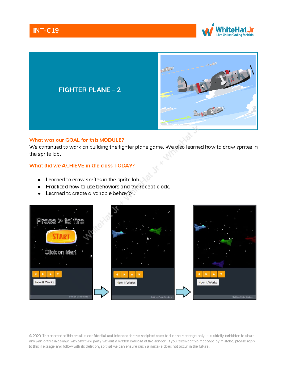 C19 - Lecture notes 19 - FIGHTER PLANE – ǥ **What ǂas our GOAL įor this ...