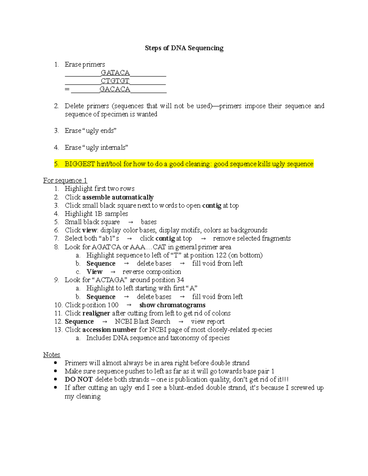Genetics 2017-11-13 dna sequencing steps and instructions - Steps of ...