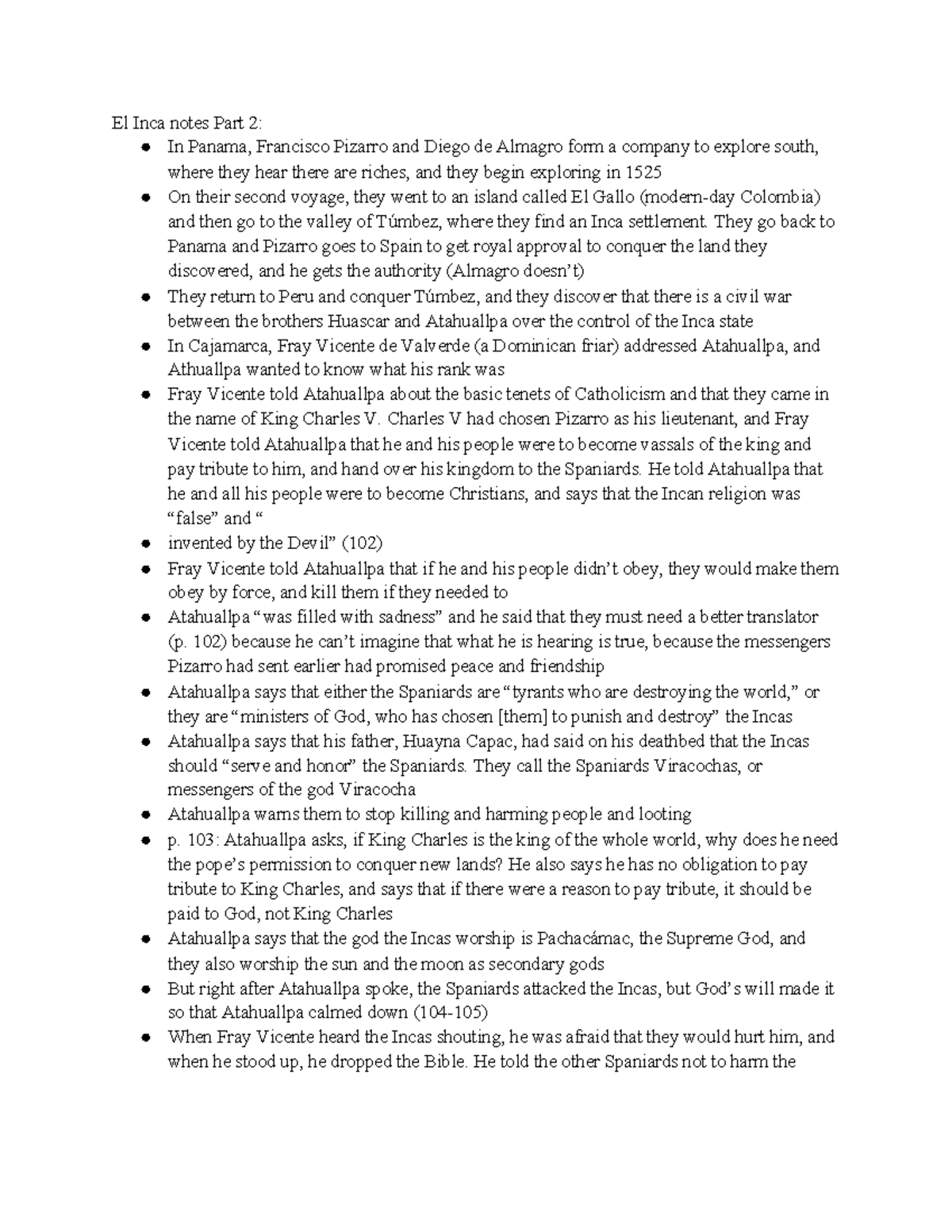 El Inca notes part 2 - El Inca notes Part 2: In Panama, Francisco ...