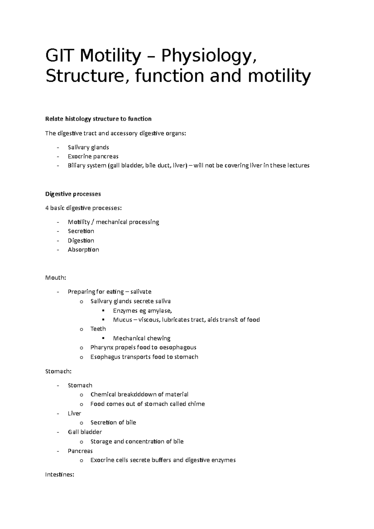 Gastro Motility - GIT Motility – Physiology, Structure, function and ...
