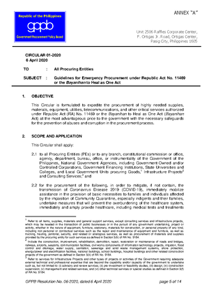 GPPB Resolution No. 15-2020 SGD - RESOLUTION NO. 15- - Studocu