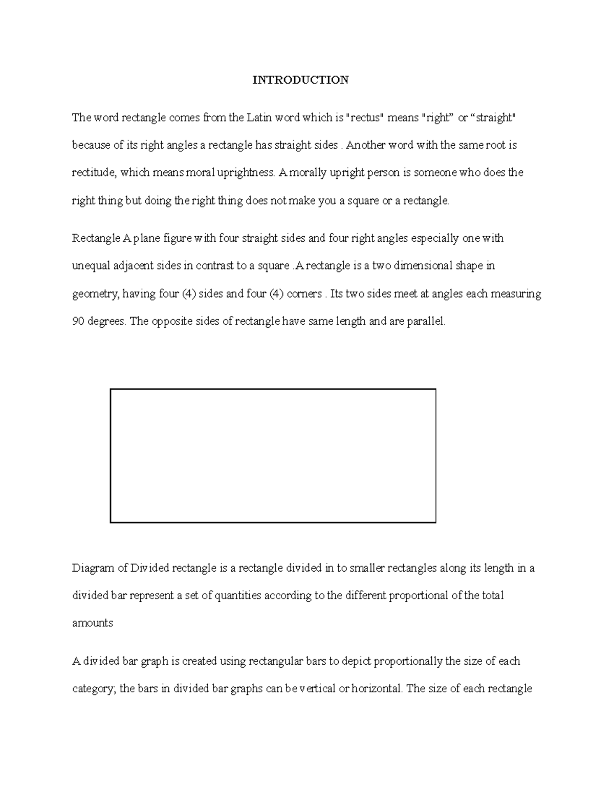 Basheka Divided Rectangle - INTRODUCTION The word rectangle comes from ...
