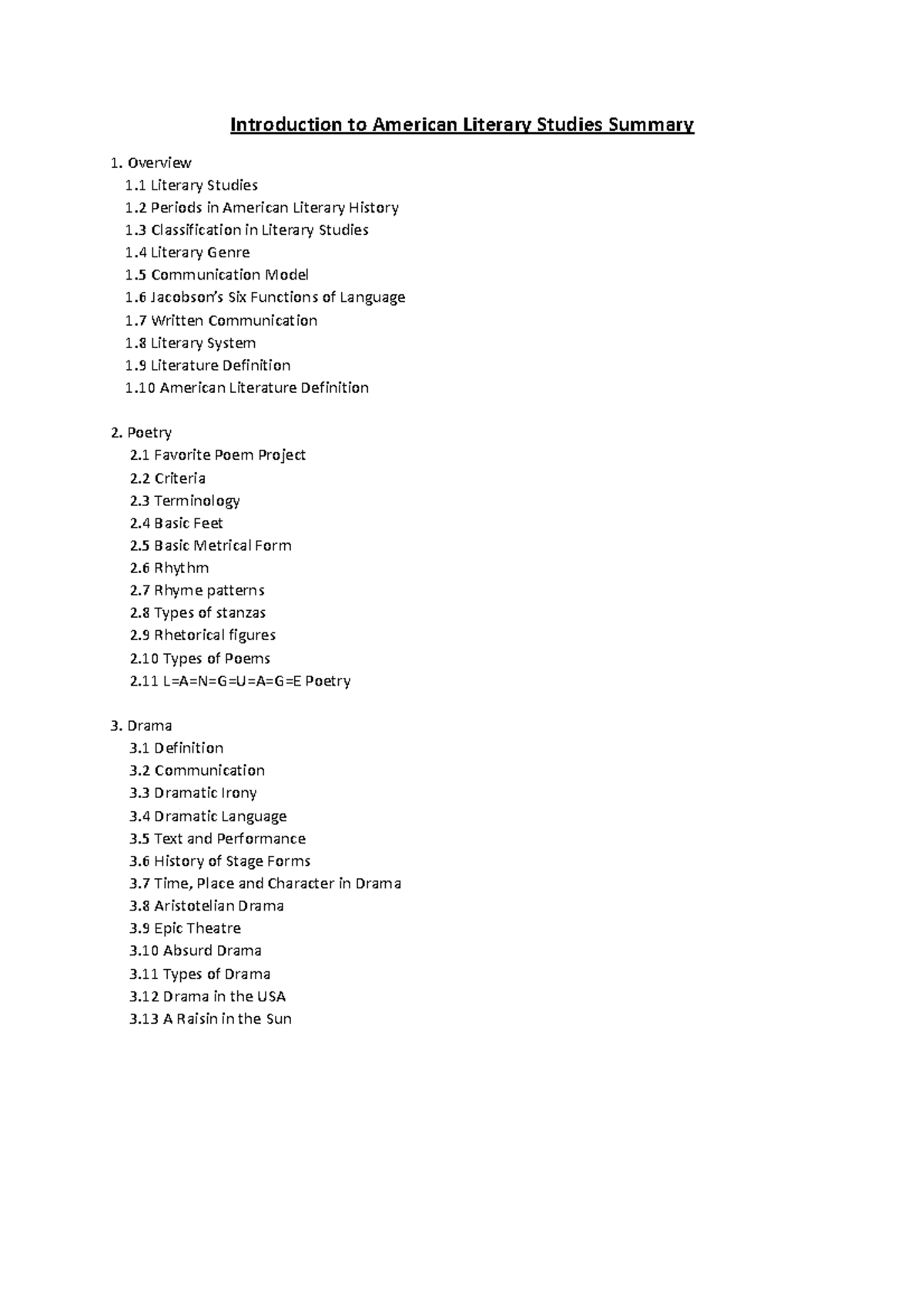 2 Introduction to American Literary Studies Summary - Introduction to ...